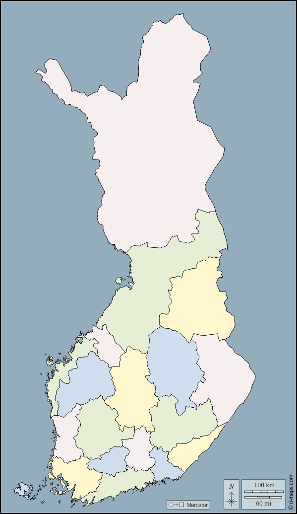 Finland free map, free blank map, free outline map, free base map ...